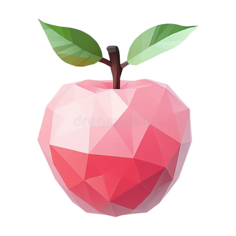 PNG Papercut Red Apple on Transparent Background - Ai Generated Stock ...