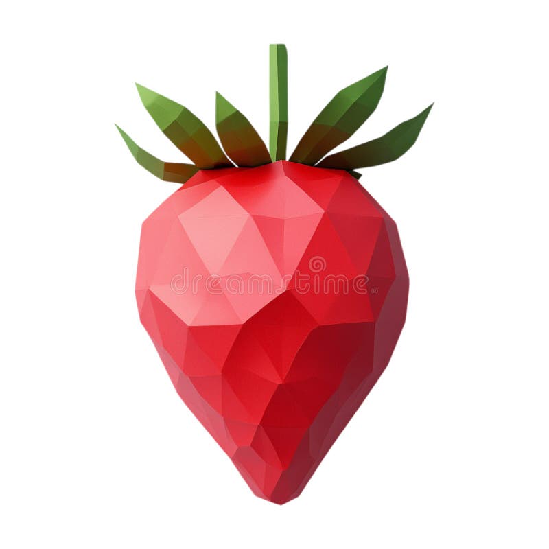 PNG Papercut Strawberry on Transparent Background - Ai Generated Stock ...