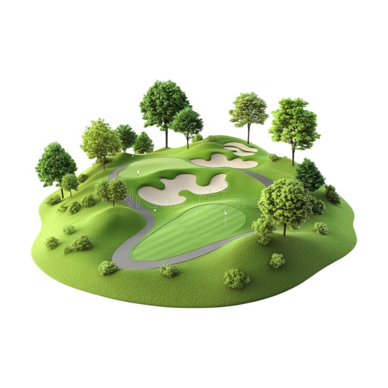 PNG Park Land Beautiful Isometric on Transparent Background - Ai ...