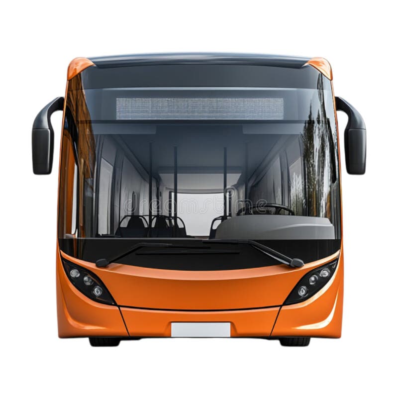 PNG Passenger Bus Front View on Transparent Background - Ai Generated ...