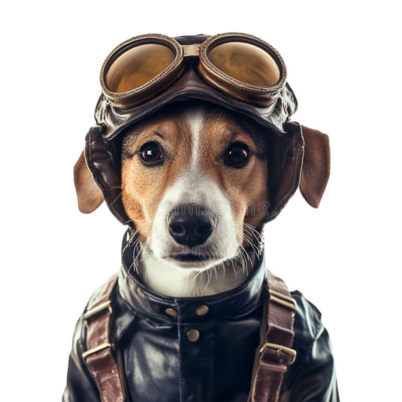 PNG Pilot Dog on Transparent Background - Ai Generated Stock ...