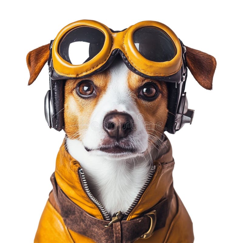 PNG Pilot Dog on Transparent Background - Ai Generated Stock ...
