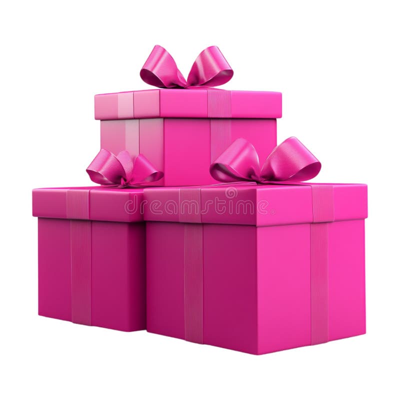 PNG Pink Gift Boxes on Transparent Background - Ai Generated Stock ...