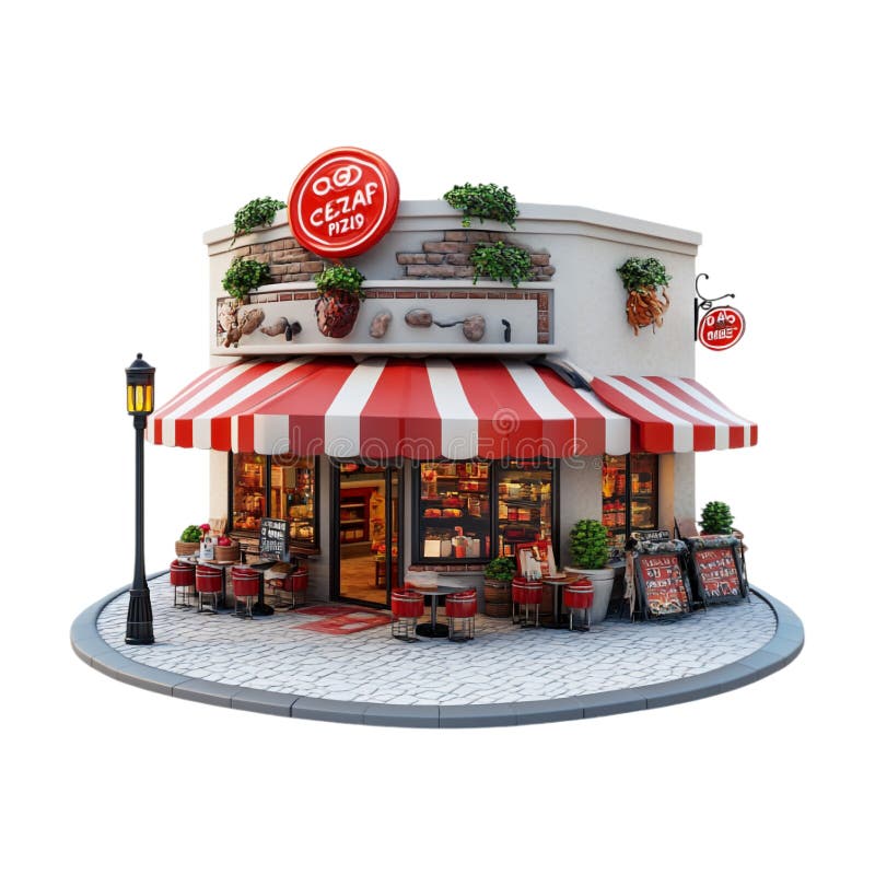 PNG Pizza Shop on Transparent Background - Ai Generated Stock ...