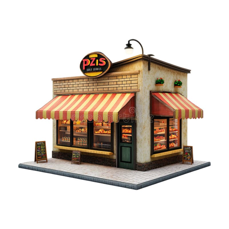PNG Pizza Shop on Transparent Background - Ai Generated Stock ...