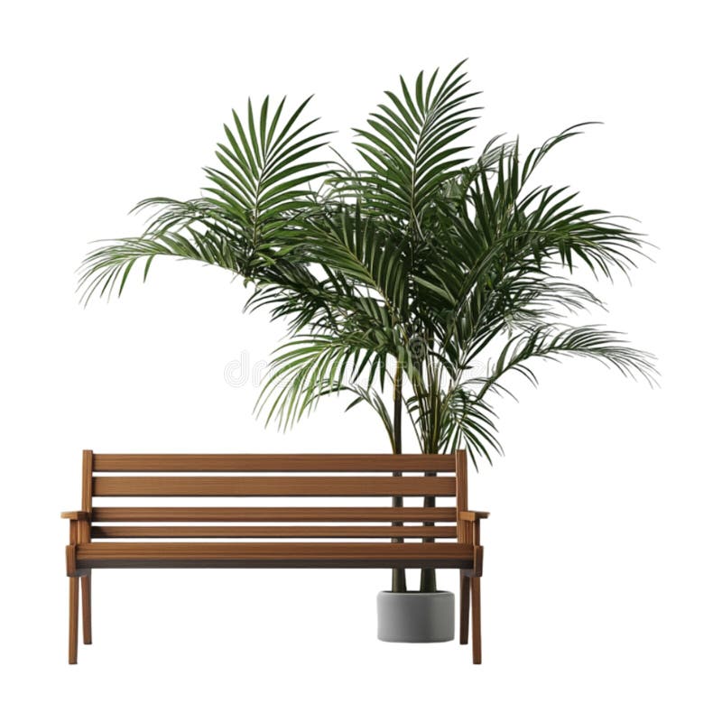 PNG Public Bench Under Tree on Transparent Background - Ai Generated ...