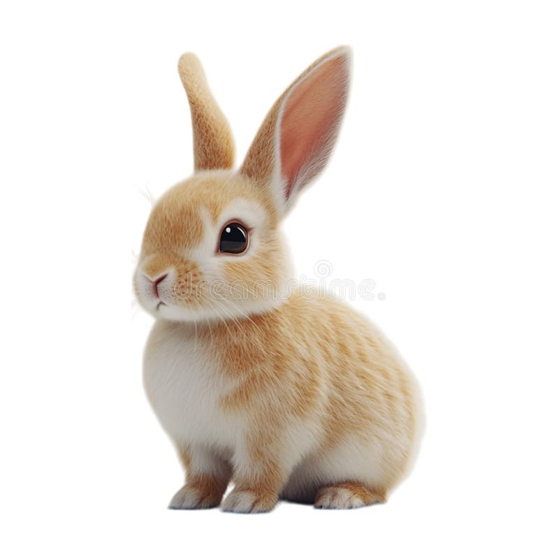 PNG Rabbit Standing on Transparent Background - Ai Generated Stock ...