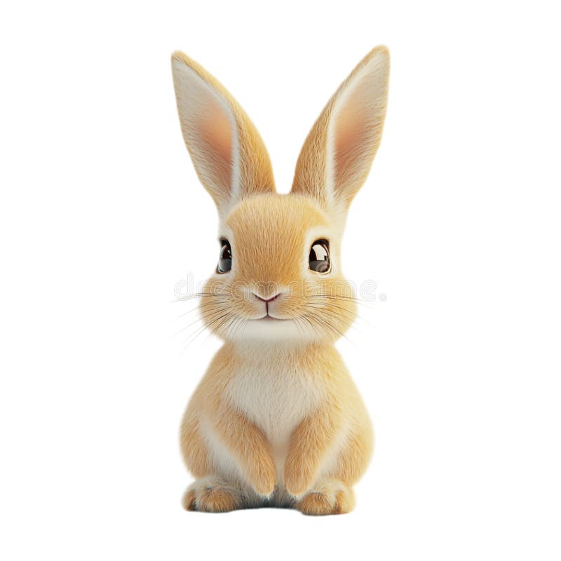 PNG Rabbit Standing on Transparent Background - Ai Generated Stock ...