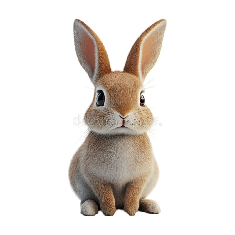PNG Rabbit Standing on Transparent Background - Ai Generated Stock ...