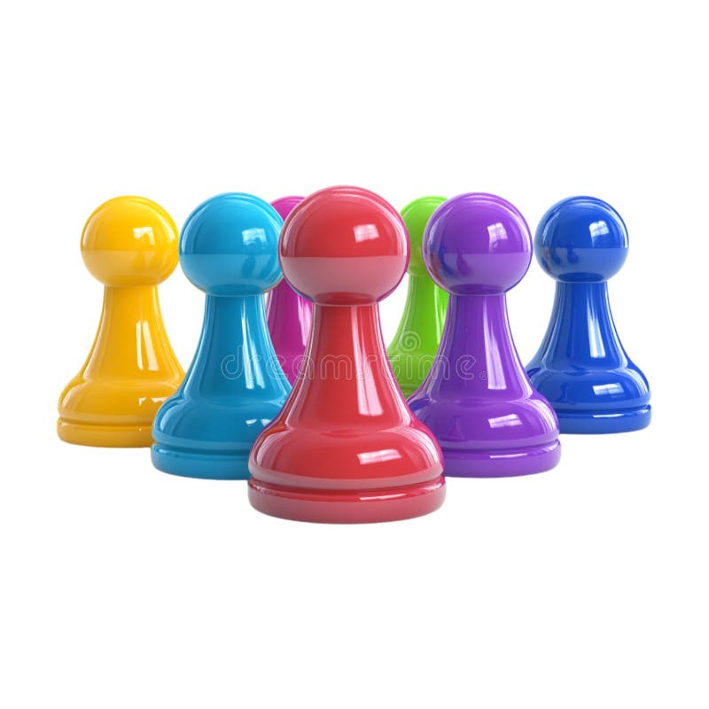 PNG Rainbow Chess Game Figures on Transparent Background - Ai Generated ...