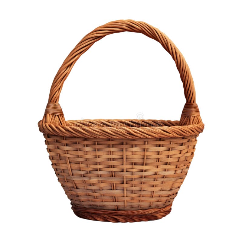 PNG Rattan Empty Basket on Transparent Background - Ai Generated Stock ...