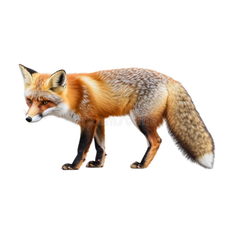PNG Red Fox Sitting on Transparent Background Stock Illustration ...