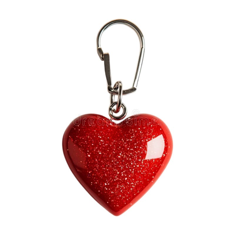 PNG Red Heart Keychain on Transparent Background Stock Illustration ...