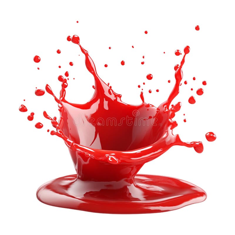 PNG Red Liquid Splash on Transparent Background - Ai Generated Stock ...