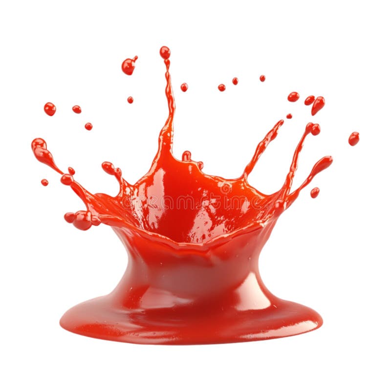 PNG Red Liquid Splash on Transparent Background - Ai Generated Stock ...