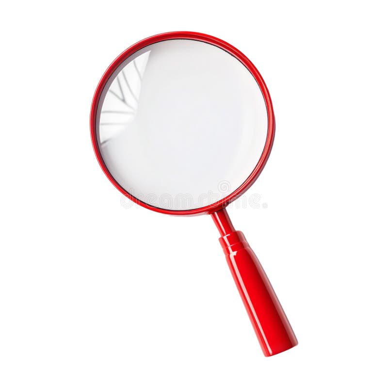 PNG Red Magnifier on Transparent Background - Ai Generated Stock ...