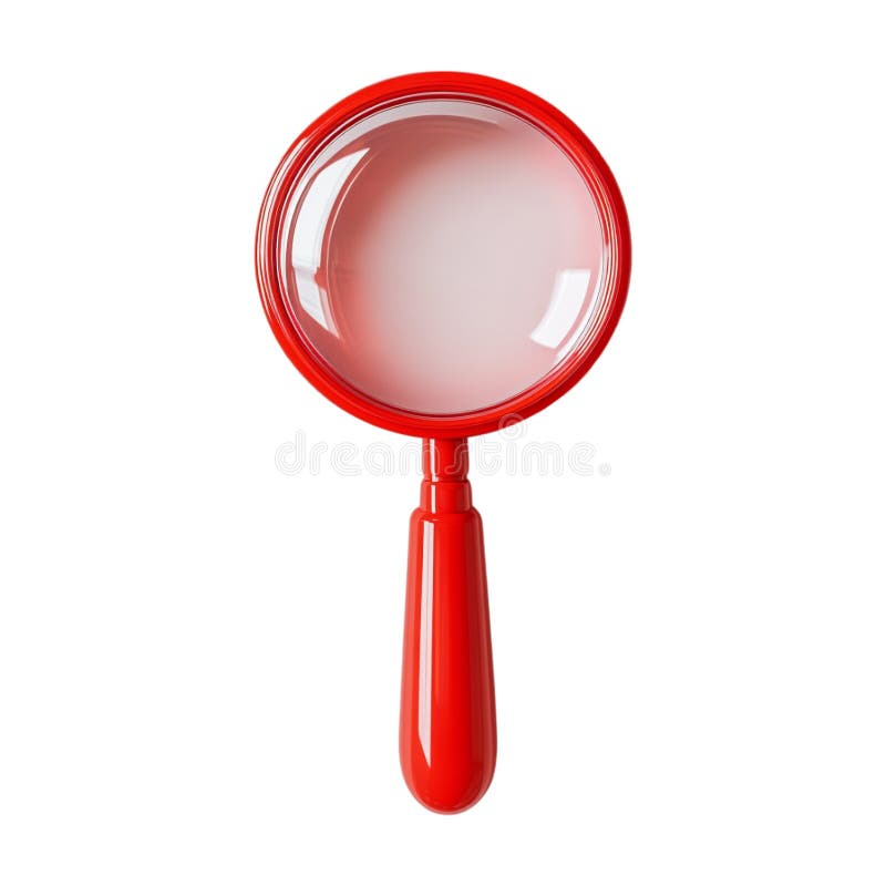 PNG Red Magnifier on Transparent Background - Ai Generated Stock ...