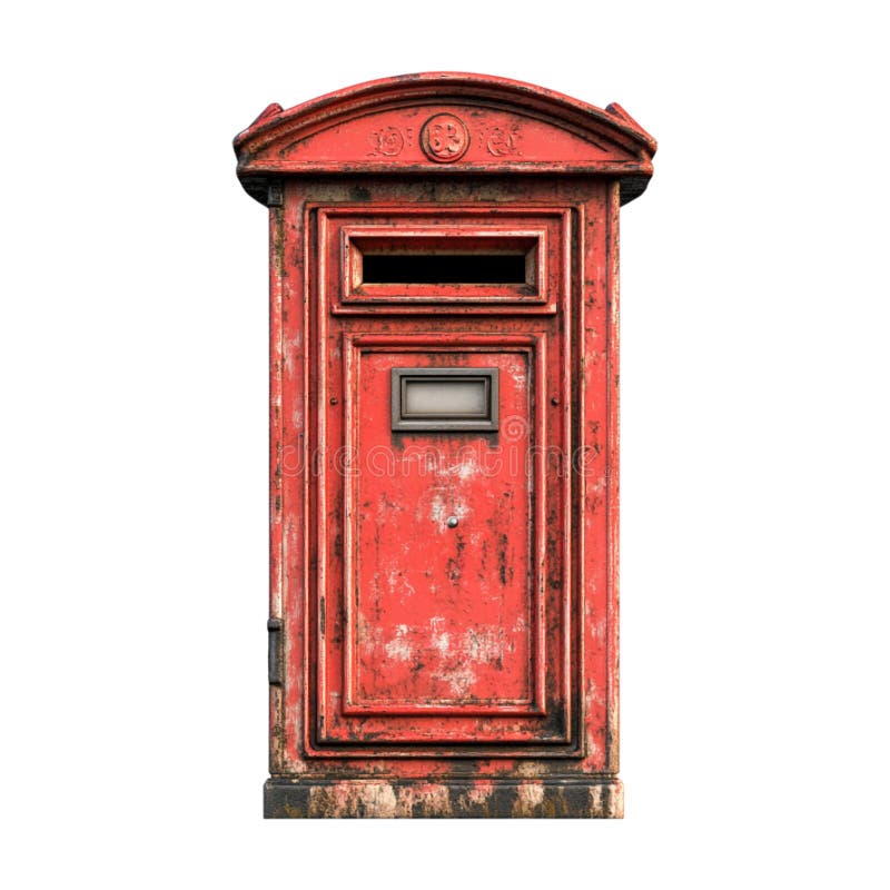 PNG Red Vintage Mail Box on Transparent Background - Ai Generated Stock ...