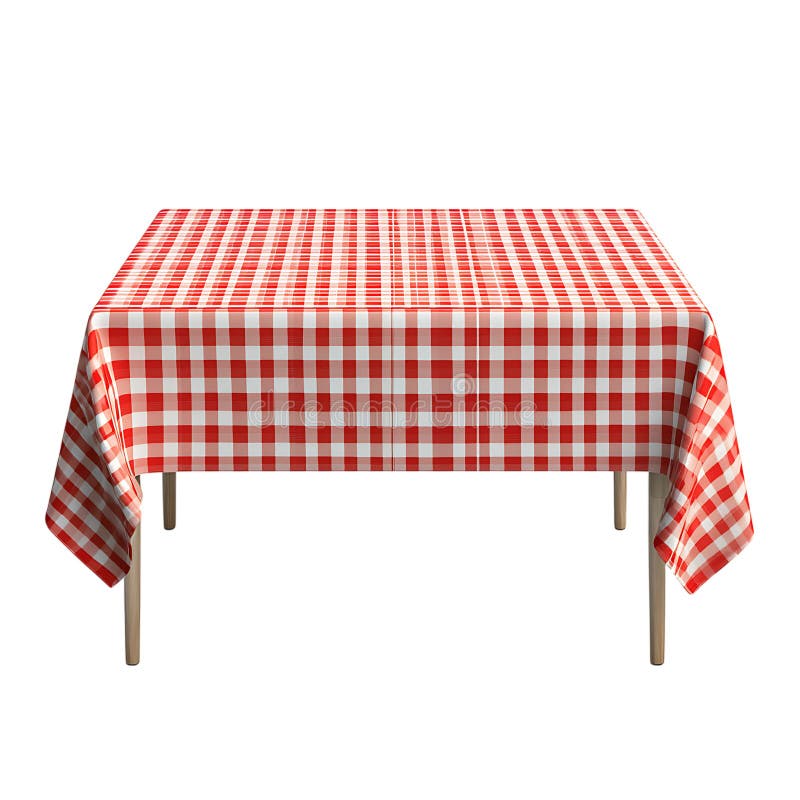 PNG Red and White Tablecloth with a Red Checkered Pattern Against ...