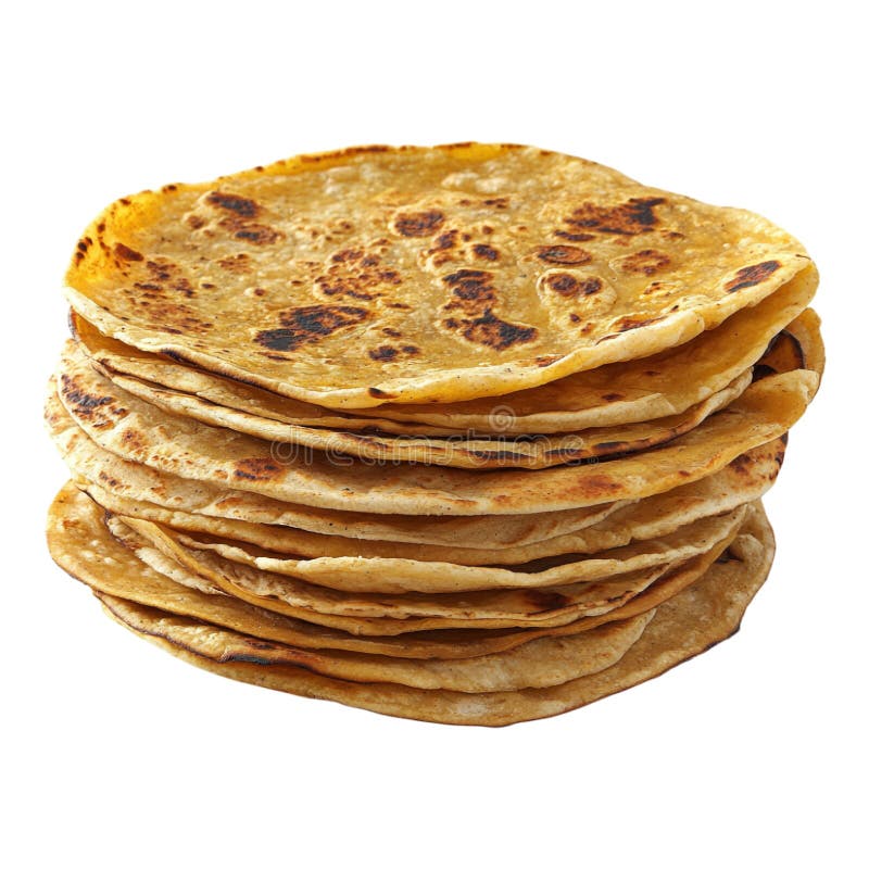 PNG Roti Stack Against Transparent Background Stock Illustration ...