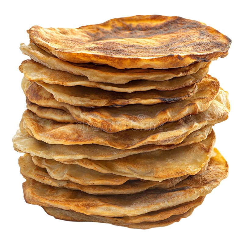 PNG Roti Stack Against Transparent Background Stock Illustration ...