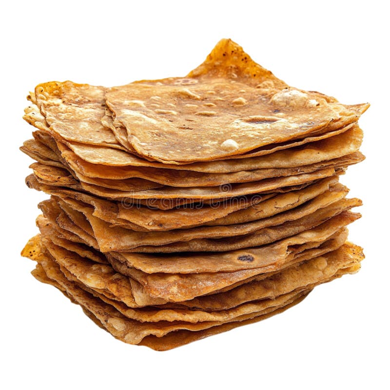 PNG Roti Stack Against Transparent Background Stock Illustration ...