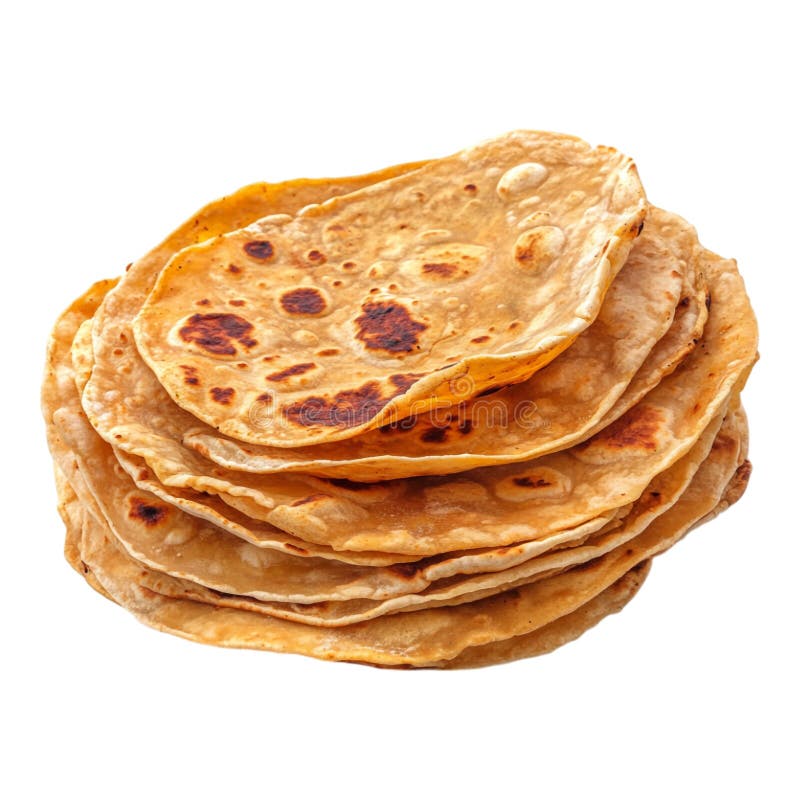 PNG Roti Stack Against Transparent Background Stock Illustration ...