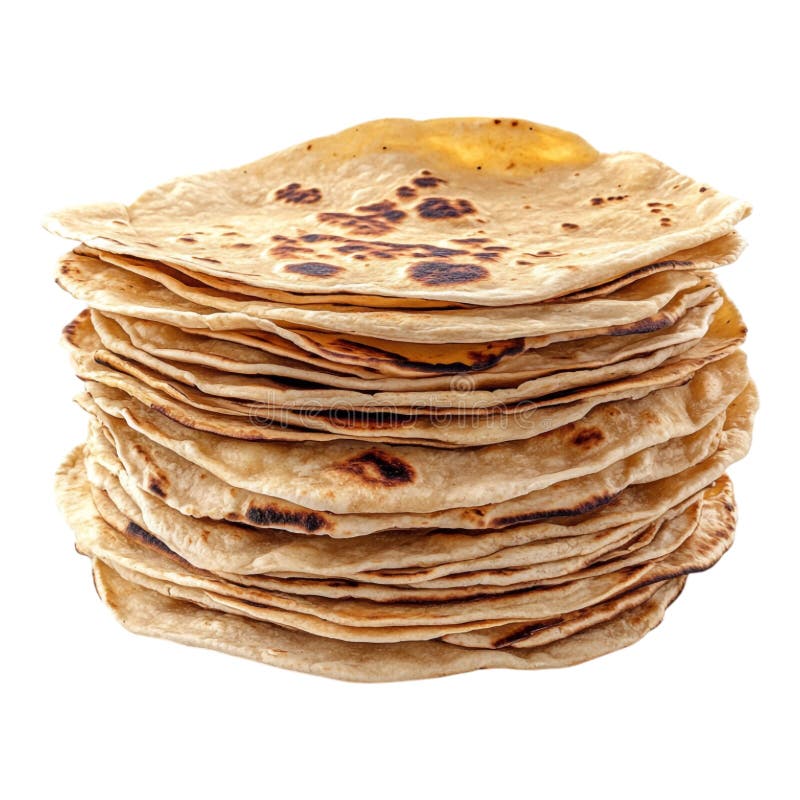 PNG Roti Stack Against Transparent Background Stock Illustration ...