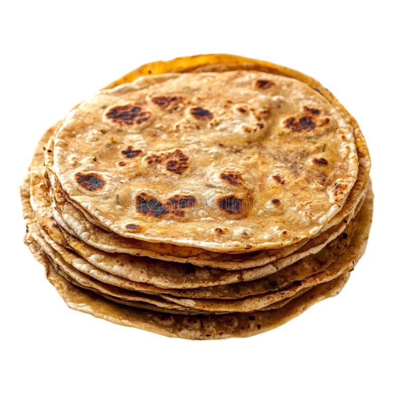 PNG Roti Stack Against Transparent Background Stock Illustration ...
