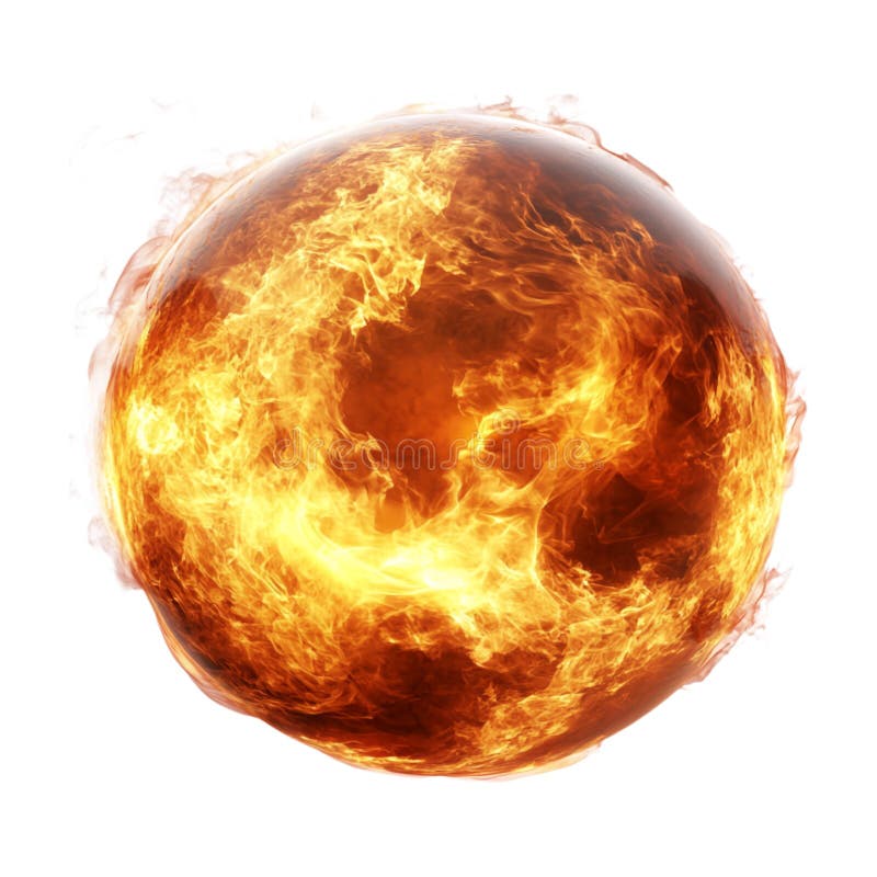 PNG Round Fireball on Transparent Background - Ai Generated Stock ...