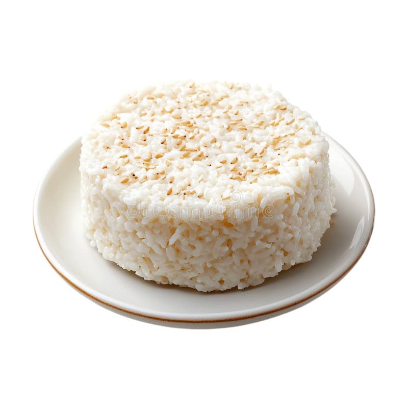 PNG Round Stack of White Rice on Transparent Background - Ai Generated Stock Illustration ...