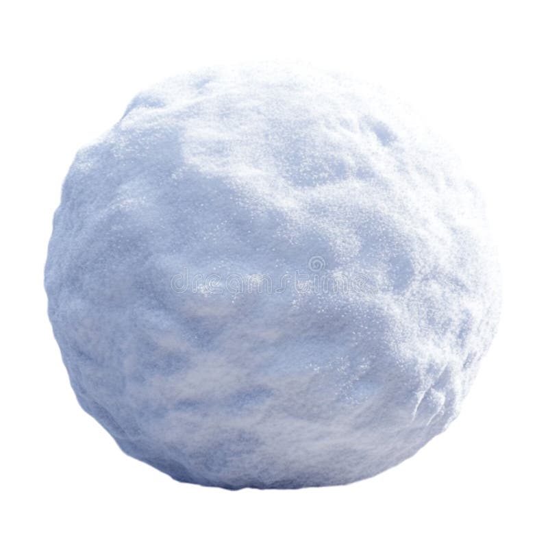 PNG Round White Snowball on Transparent Background - Ai Generated Stock ...