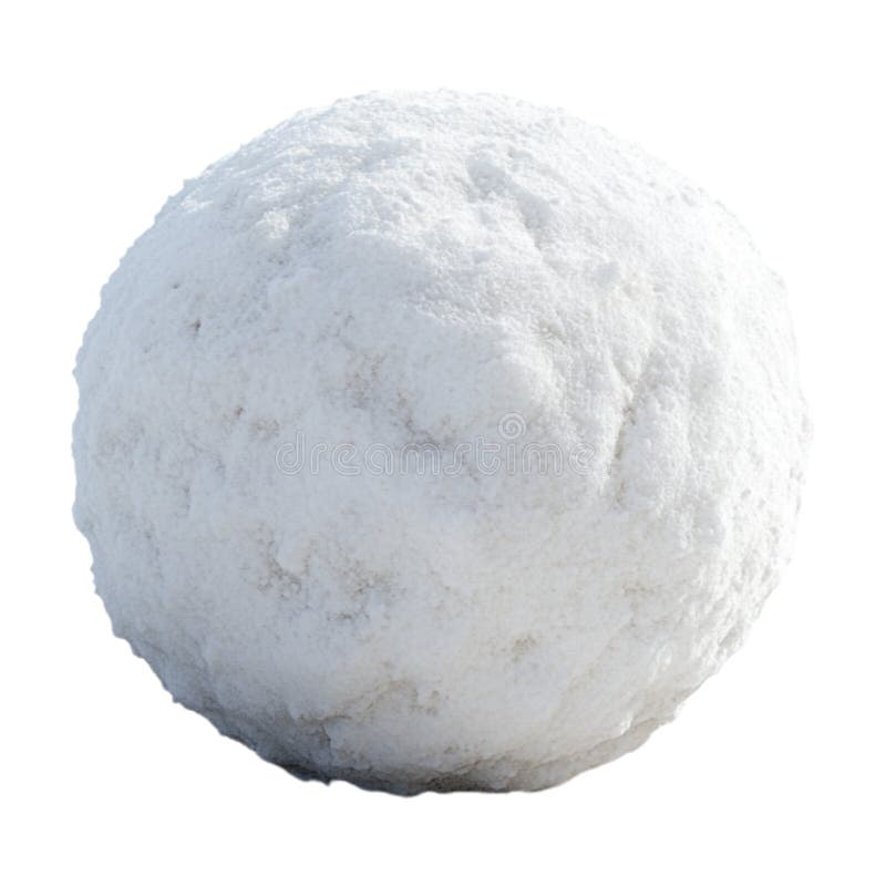 PNG Round White Snowball on Transparent Background - Ai Generated Stock ...