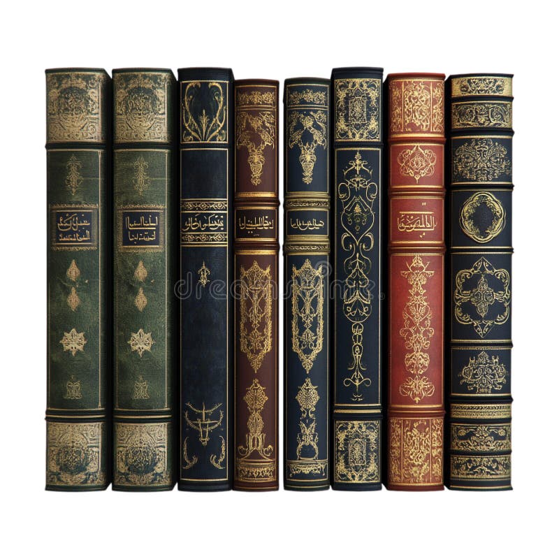 PNG Row of Islamic Books on Transparent Background Stock Illustration ...