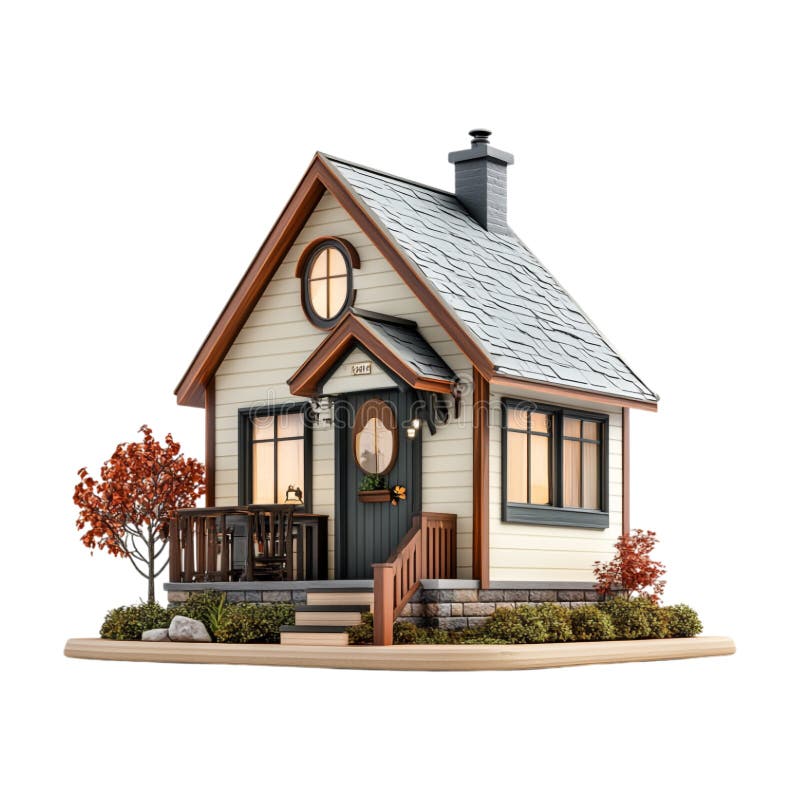 PNG Rustic Tiny House on Transparent Background Stock Illustration ...