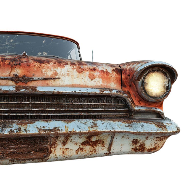 PNG Rusty Car Front on Transparent Background Stock Illustration ...