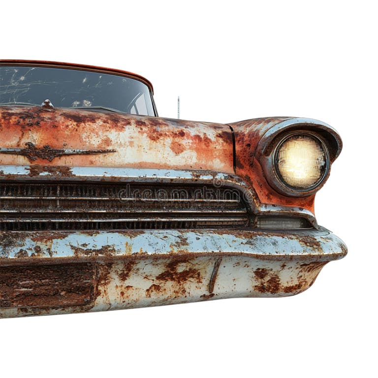 PNG Rusty Car Front on Transparent Background Stock Illustration ...