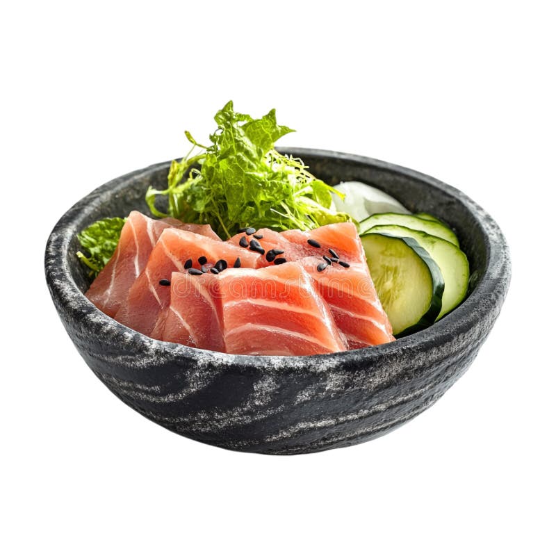 PNG Salmon Fish Slices on Stone on Transparent Background - Ai ...