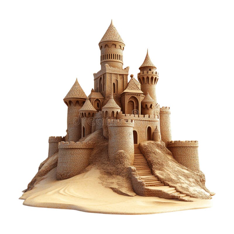 PNG Sand Castle on Transparent Background - Ai Generated Stock ...