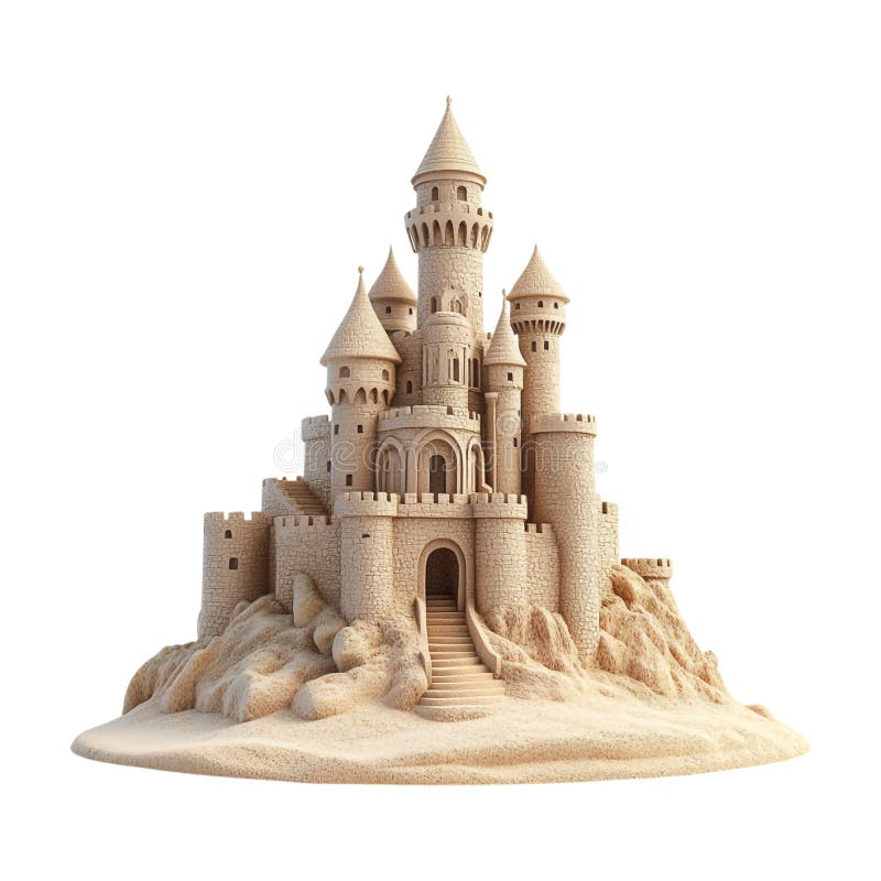 PNG Sand Castle on Transparent Background - Ai Generated Stock ...