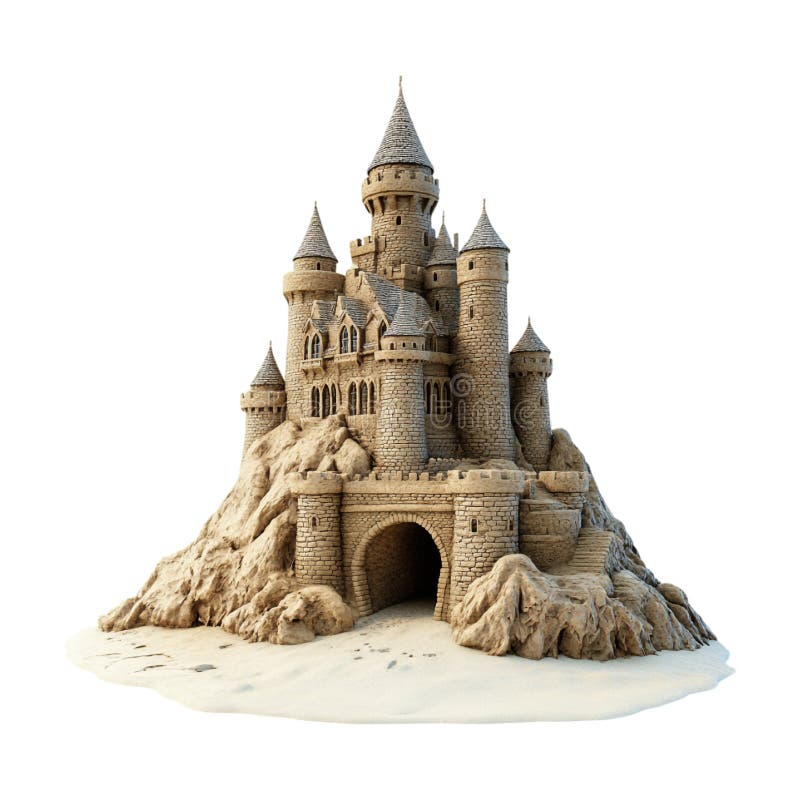 PNG Sand Castle on Transparent Background - Ai Generated Stock ...
