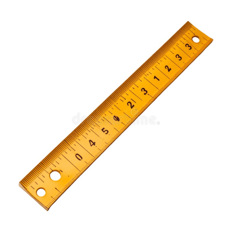 School Measuring Ruler with Centimeters and Inches. Size Indicators ...