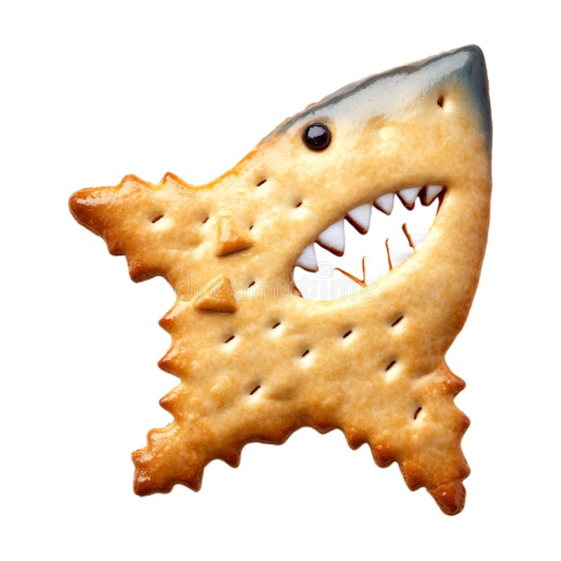 PNG Shark Shape Biscuit on Transparent Background - Ai Generated Stock ...