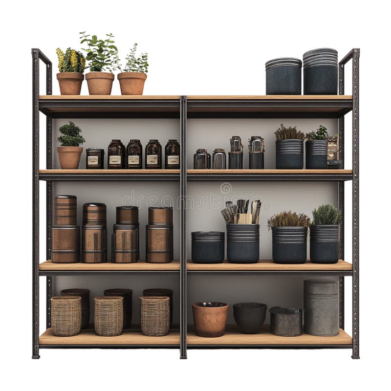 PNG Shelving Modular Metal Racks on Transparent Background - Ai ...