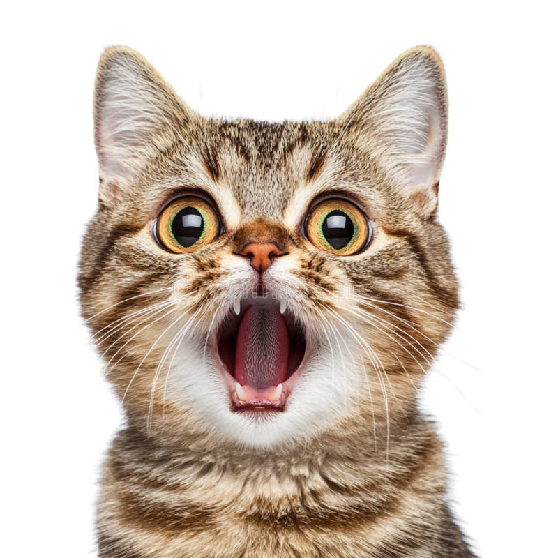 PNG Shocking Cat on Transparent Background - Ai Generated Stock ...