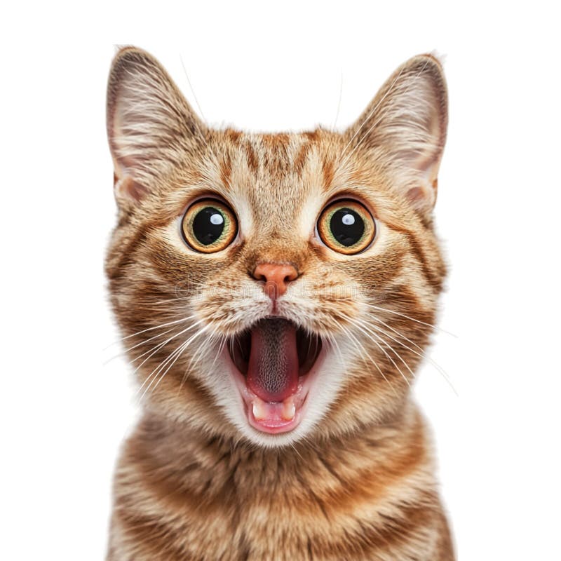 PNG Shocking Cat on Transparent Background - Ai Generated Stock ...