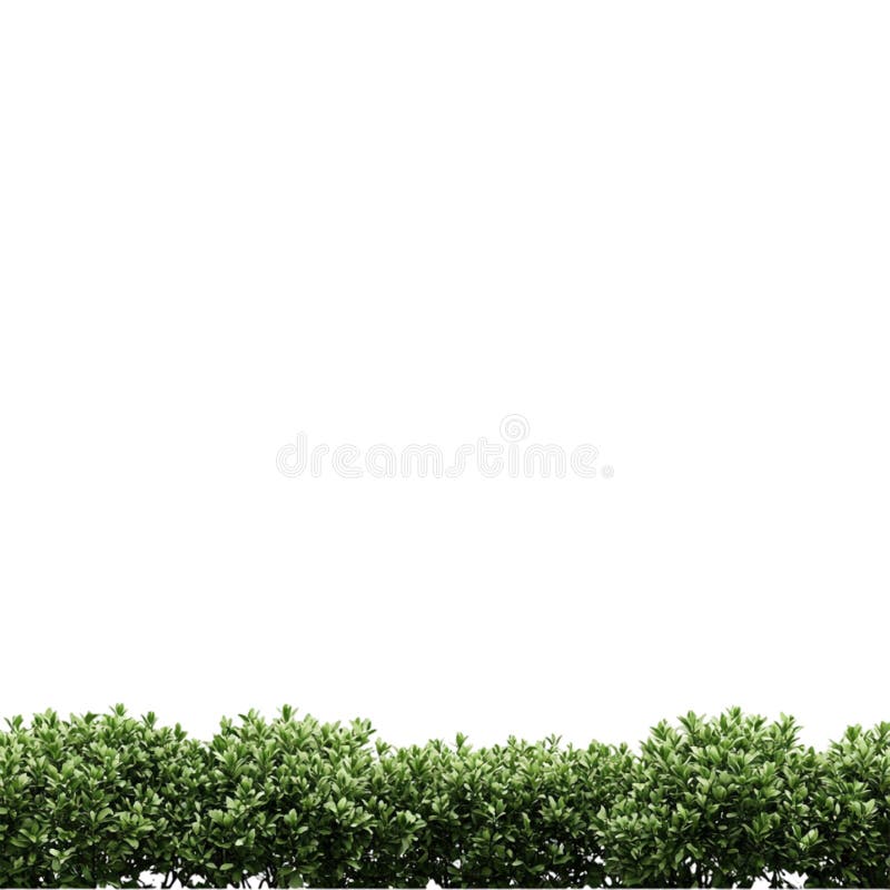 PNG Shrub Tree Footer Border on Transparent Background - Ai Generated ...