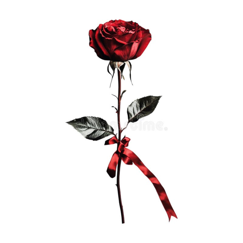 Single Red Rose Transparent Background Stock Illustrations – 776 Single ...