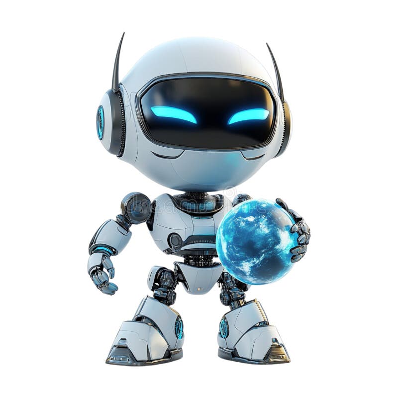 Png Small Robot Holding Planet Stock Illustrations – 5 Png Small Robot ...