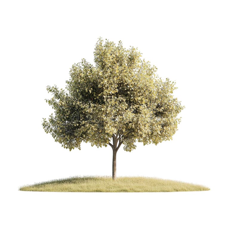 PNG Small Tree on Grass Mound on Transparent Background Stock ...